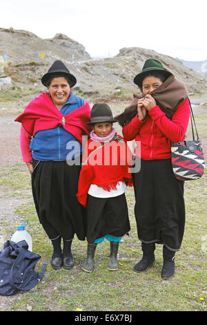 Native indigenous Kichwa woman in traditional clothing explaining her ...