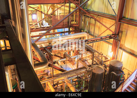 Caustic and acid mixing area of electric power plant Stock Photo - Alamy