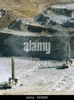 Open cast mining, blasting Stock Photo - Alamy