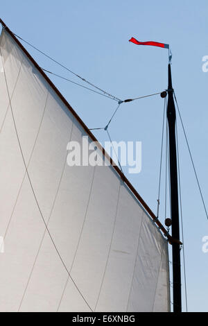 Norfolk Wherry boat on Wroxham Broad on the Norfolk Broads, England, UK ...