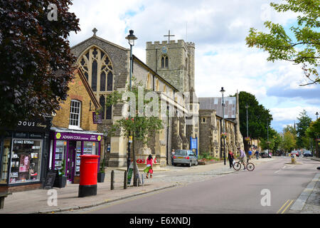 church Berkhamsted town centre high street Hertfordshire, England ...