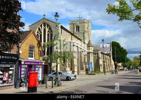 church Berkhamsted town centre high street Hertfordshire, England ...