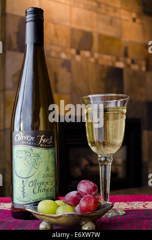 Bottles of British Columbia wine on display at a liquor store in ...