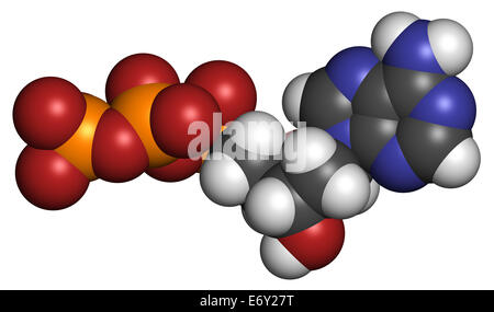 Deoxyadenosine triphosphate (dATP) nucleotide molecule. DNA building ...