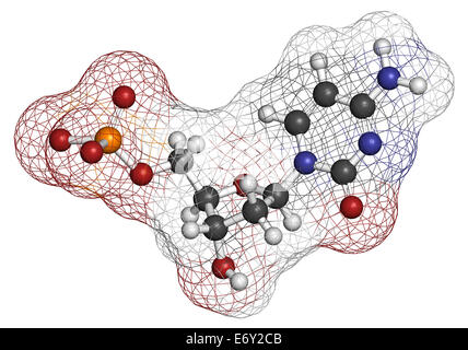 Deoxycytidine monophosphate (dCMP) nucleotide molecule. DNA building ...
