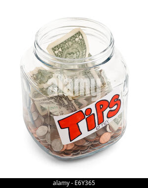 Jar full of money on white background Stock Photo - Alamy
