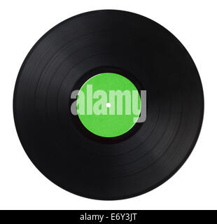 Green vinyl record isolated on white background. 3D illustration Stock ...