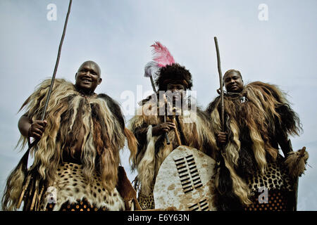 Three men in front of traditional Tata Somba / Somba house with ...
