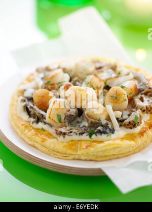 Scallop flaky pastry tart Stock Photo - Alamy