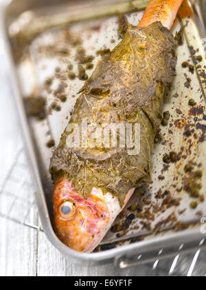 Grilled red mullet Stock Photo - Alamy