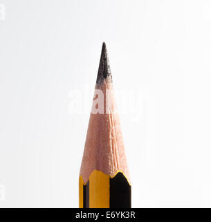 Pencil point close-up on white background Stock Photo - Alamy