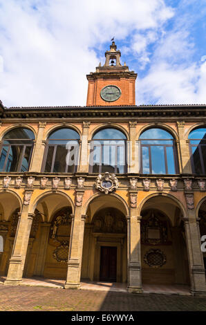 Old University of Bologna and library, Emilia Romagna, Italy Stock ...