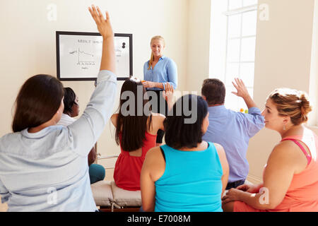 Group Of Overweight People Attending Diet Club Stock Photo - Alamy