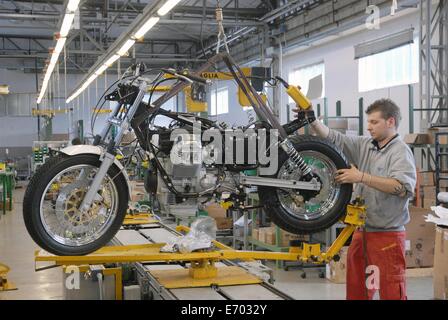 Motoguzzi motorcycle factory in Mandello Lario (Italy Stock Photo - Alamy
