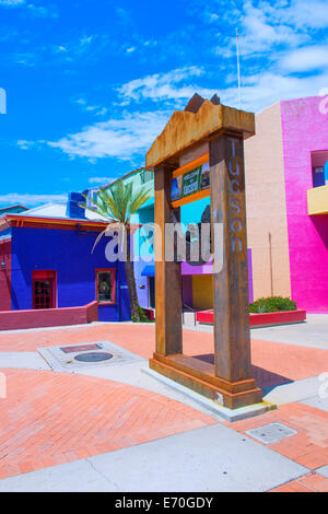 Sign promoting the city of Tucson in Historic District of Downtown ...