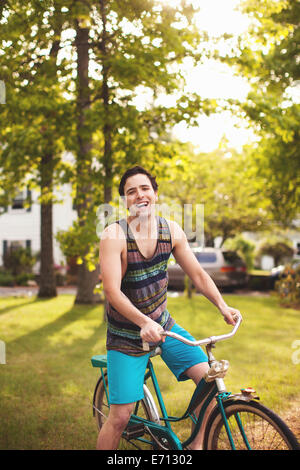 man on bike Stock Photo - Alamy