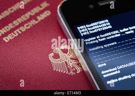 German smartphone that is wiretapped by spyware Stock Photo - Alamy