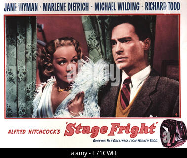 Stage Fright - Movie Poster - Director: Alfred Hitchcock - 1950 Stock ...