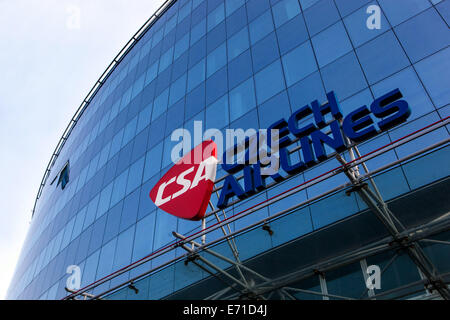CSA logo sign headquarters, Praha Ruzyne, Czech Republic CSA Airlines ...