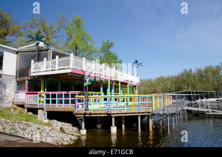 USA, Kentucky, Kuttawa, Lake Barkley, Buzzard Rock. Colorful ...