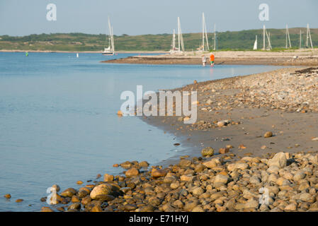 Massachusetts, Elizabeth Islands, Cuttyhunk Island, Gosnold. Rocky ...