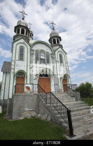 Ukrainian Orthodox Church, Wroxton, Saskatchewan, Canada Stock Photo ...
