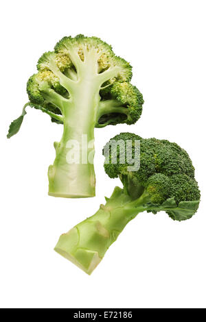 half broccoli isolated on the white background Stock Photo - Alamy