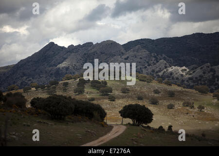 Mountains in Villaluenga del Rosario, Sierra de Grazalema Natural Park ...