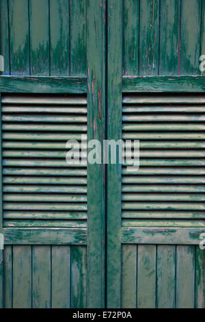 first floor of the old green shutters Stock Photo - Alamy