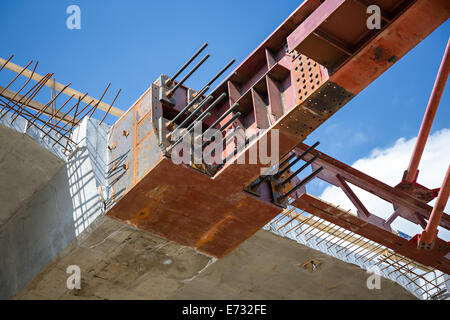 Elevated road construction site. Incremental launch Stock Photo ...
