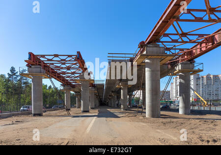 Construction superstructure by incremental launching method Stock Photo ...