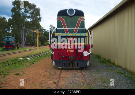 Diesel locomotive C1702, WAGR C class Co-Co, at Dwellingup, Western ...