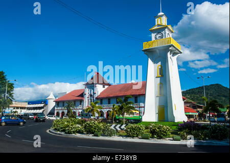 Clock tower in downtown Apia, Upolu, Samoa, South Pacific, Pacific ...