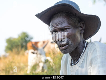 Nuer Tribe Man With Gaar Facial Markings, Gambela, Ethiopia Stock Photo ...