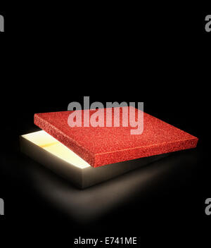 Valentine's Day decorations: box with red roses, vintage paper for ...