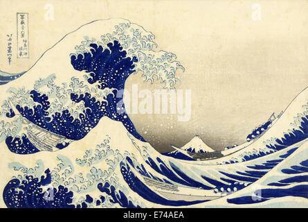 The Great Wave off Kanagawa - by Katsushika Hokusai, 1829 Stock Photo ...