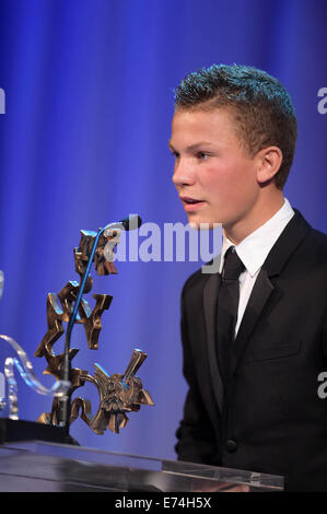 Actor Romain Paul poses with his award for Best Young Actor or Actress ...
