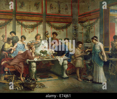 A Roman Feast; Roberto Bompiani, Italian (Roman), 1821 - 1908; late ...