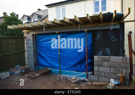 House extension work Acrow props support structural steel & timber ...