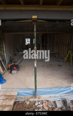 House extension work Acrow props support structural steel & timber ...