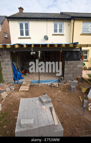 House extension work Acrow props support structural steel & timber ...