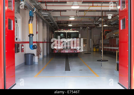 Fire engine parked at a fire station in Bangkok Thailand Stock Photo ...