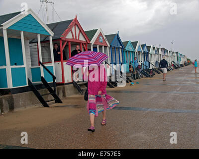 A wet day at the seaside in Southwold, Suffolk Stock Photo - Alamy