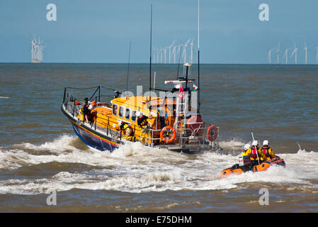 RNLB LIL Cunningham Lifeboat At rhyl air show 12-24 Rhyl North Wales Uk ...