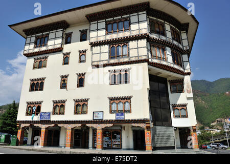Bhutanese-style residential building, Thimphu, Bhutan Stock Photo - Alamy