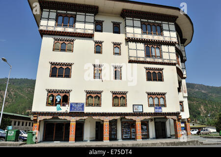 Bhutanese-style residential building, Thimphu, Bhutan Stock Photo - Alamy