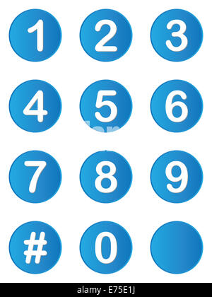 Set of nine colorful circle buttons isolated in white background Stock ...