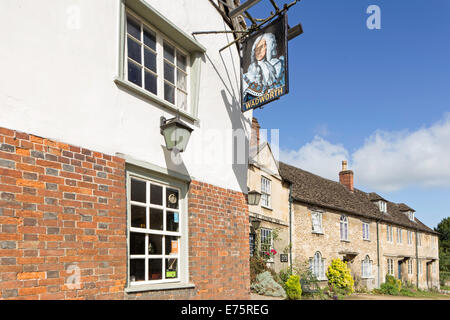 Pub sign of the George Inn, in the village of Lacock, Wiltshire ...