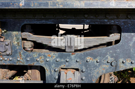 Steam locomotive, leaf spring, detail, b/w, locomotive, locomotive ...