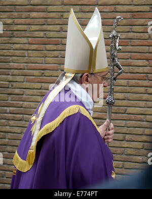Pope Francis at the Ash Wednesday Penitential Procession to mark the ...
